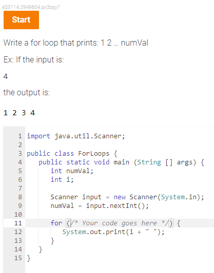 Solved Write a for loop that prints: 12… numVal Ex: If the | Chegg.com