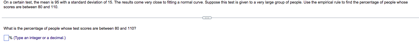 Solved On a certain test, the mean is 95 with a standard | Chegg.com