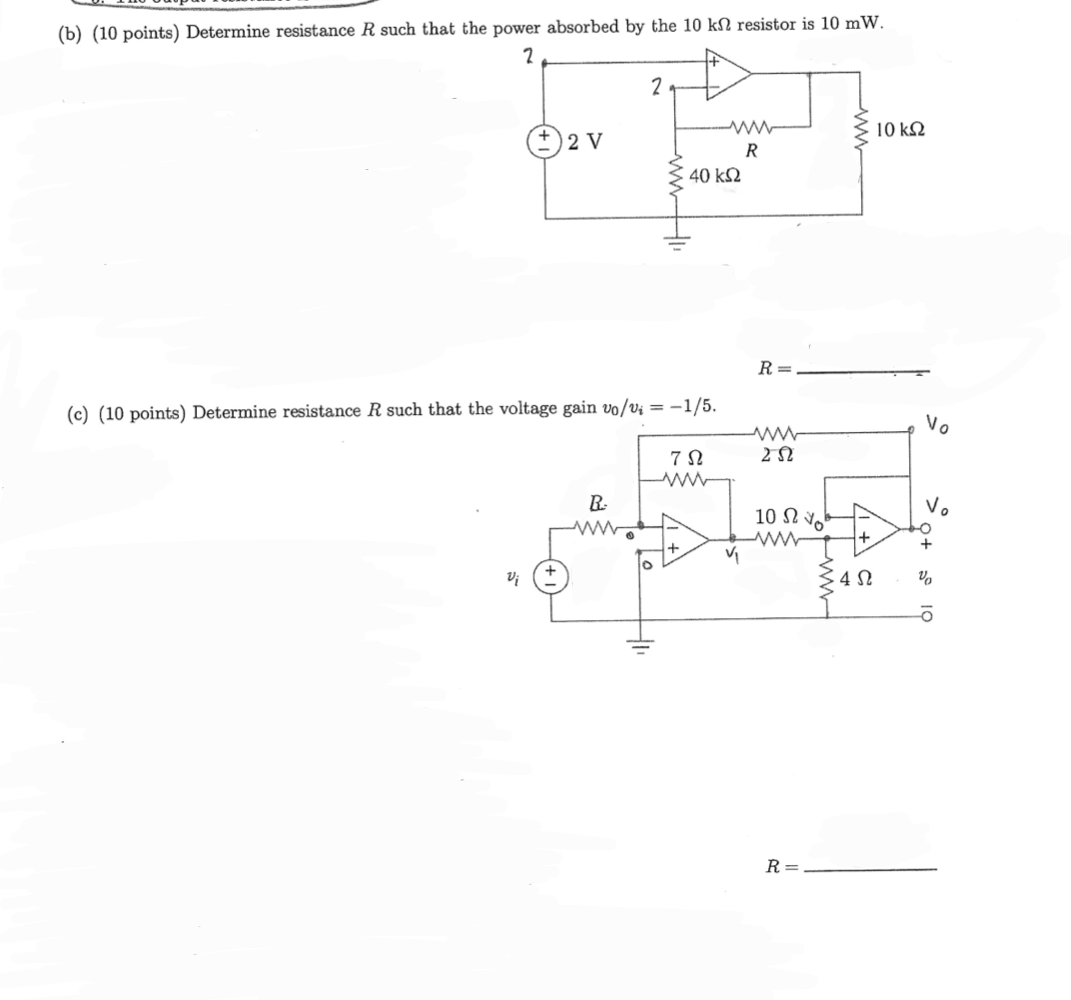 Solved (b) (10 points) Determine resistance R such that the | Chegg.com Solved (b) (10 points) Determine resistance R such that the | Chegg.com