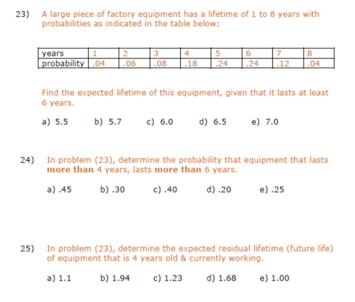 Solved Answer to #23 is D and #24 is E, what’s the answer | Chegg.com