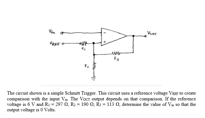 Solved Veur VREF w R Rz Rz The circuit shown is a simple | Chegg.com