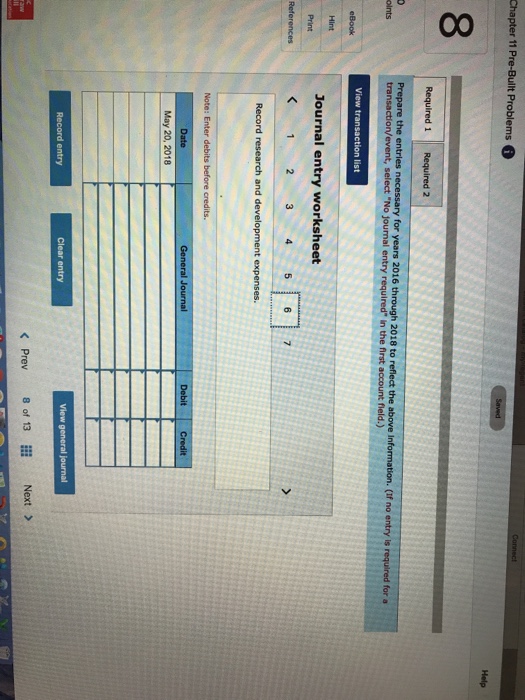 Solved Chapter 11 Pre-Built Problems Help Save 8 Janes | Chegg.com