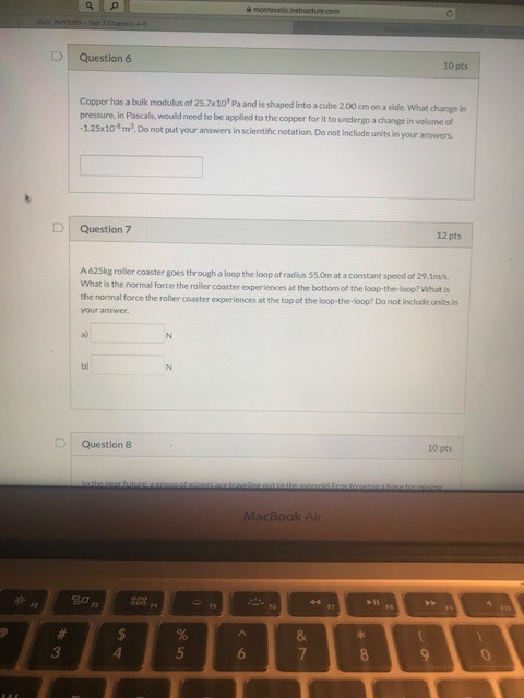 Solved 9 P montevallo Instructure.com D Question 6 10 pts | Chegg.com
