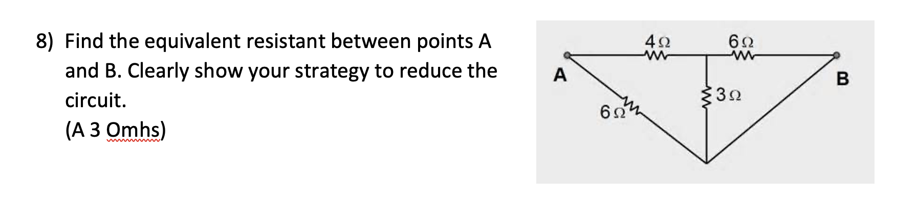Solved Find the equivalent resistant between points Aand B. | Chegg.com