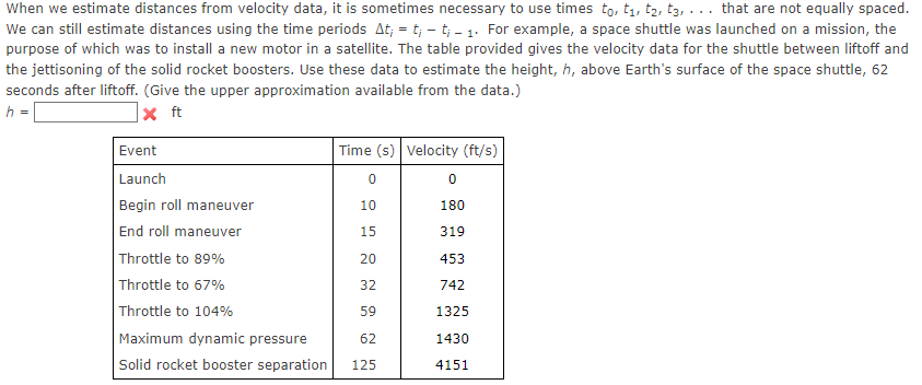 Solved When we estimate distances from velocity data, it is | Chegg.com