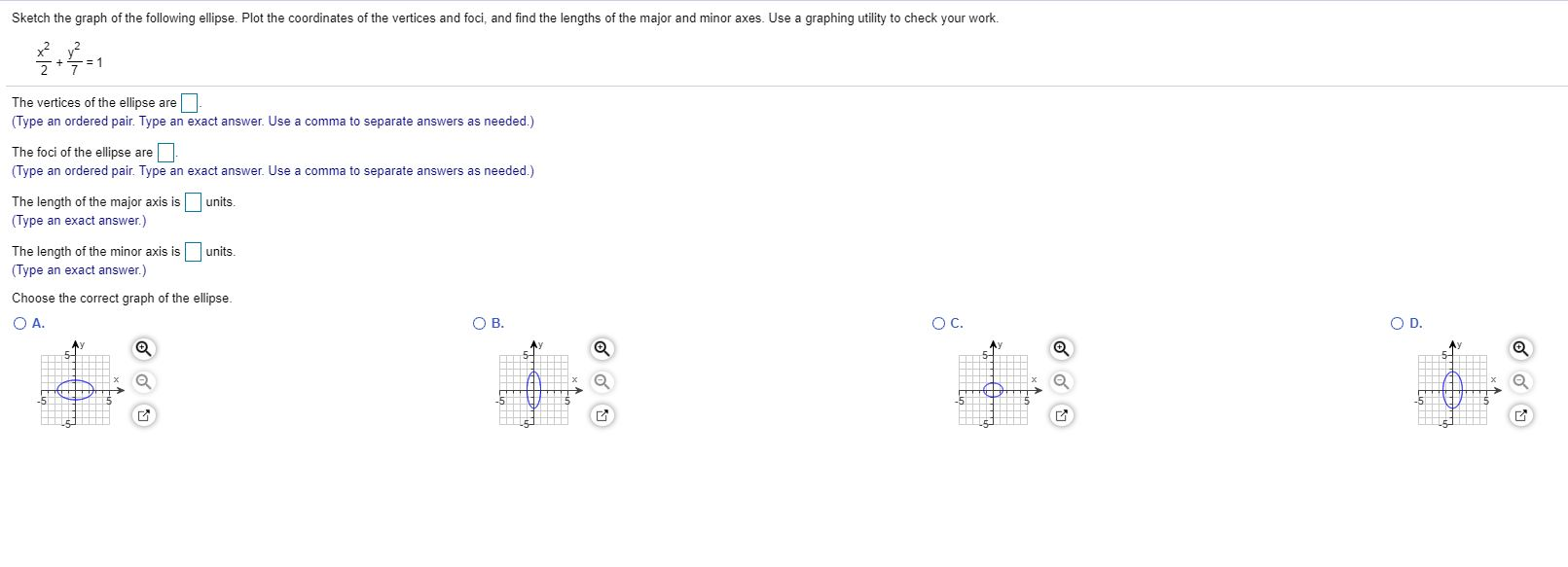 Solved Sketch the graph of the following ellipse. Plot the | Chegg.com