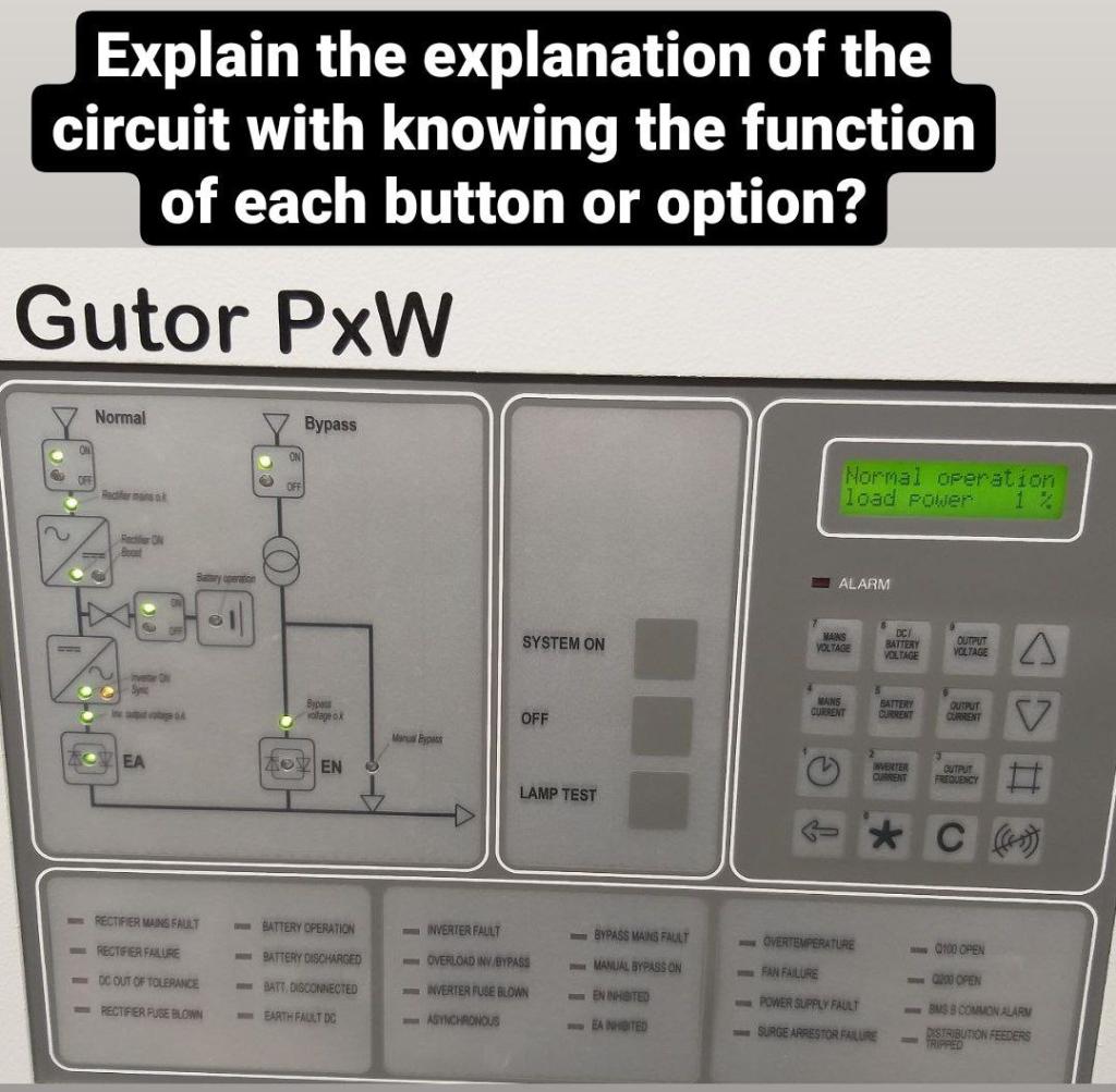 Solved Explain the explanation of the circuit with knowing | Chegg.com