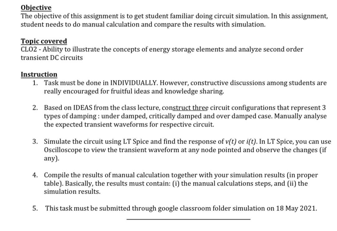 Solved Objective The objective of this assignment is to get | Chegg.com