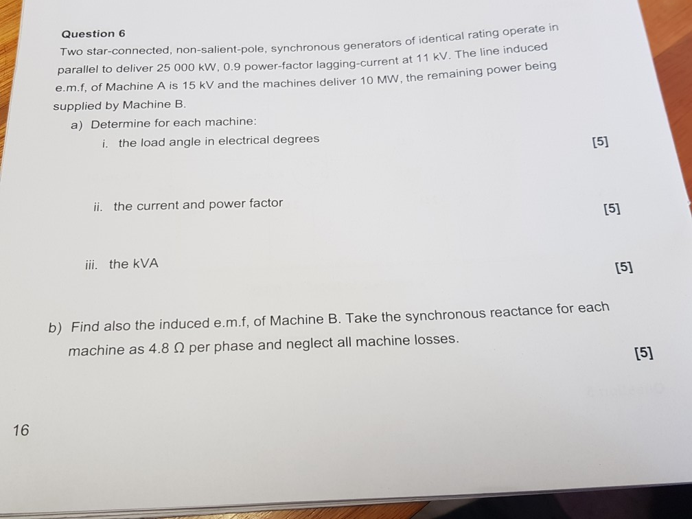 Solved ynchronous generators of identical rating operate in | Chegg.com