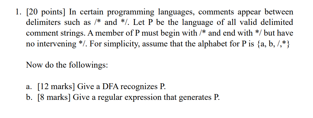 Solved [20 ﻿points] ﻿In certain programming languages, | Chegg.com