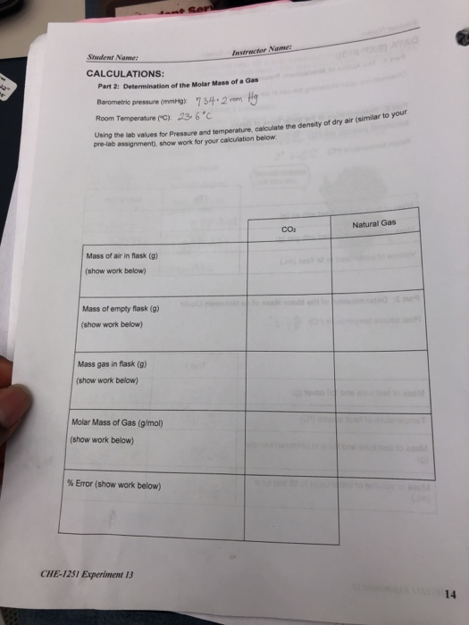 Student Name: Instructor Name: DATA (EXP #13): Part | Chegg.com