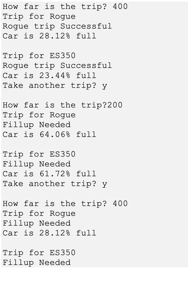 Solved Car Simulator The Problem Our first assignment using | Chegg.com