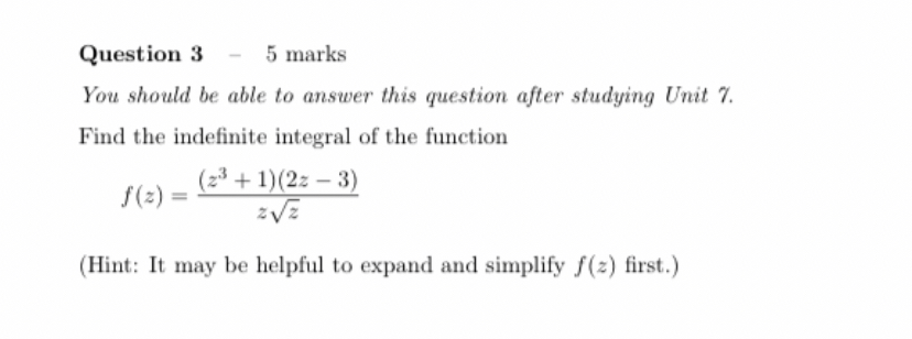 Solved Question 3 - 5 marks You should be able to answer | Chegg.com