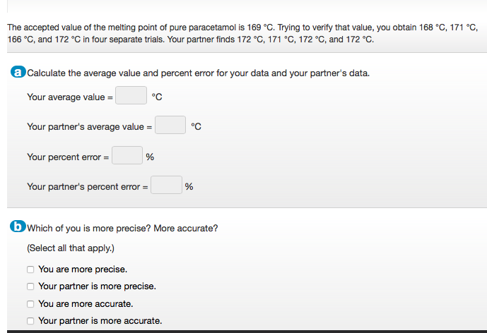Solved The accepted value of the melting point of pure | Chegg.com