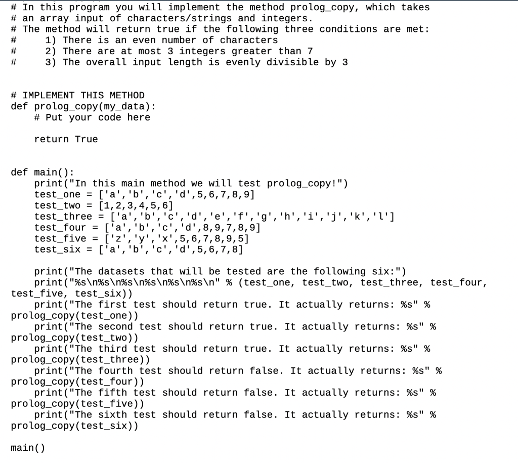 Solved Using the file prolog_copy.py define the method | Chegg.com Solved Using the file prolog_copy.py define the method | Chegg.com