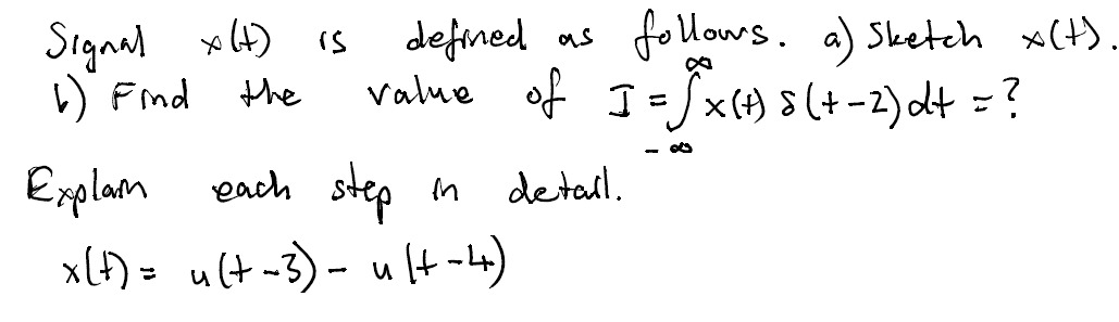 Solved Signal x(t) is ﻿defined as ﻿follows. | Chegg.com