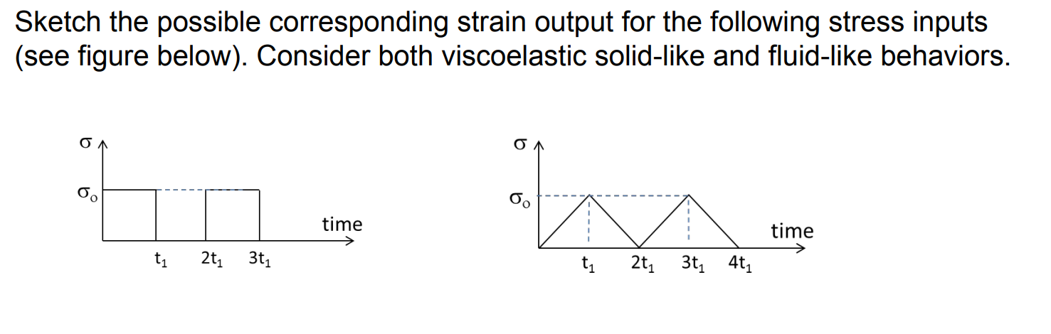 Solved Sketch the possible corresponding strain output for | Chegg.com
