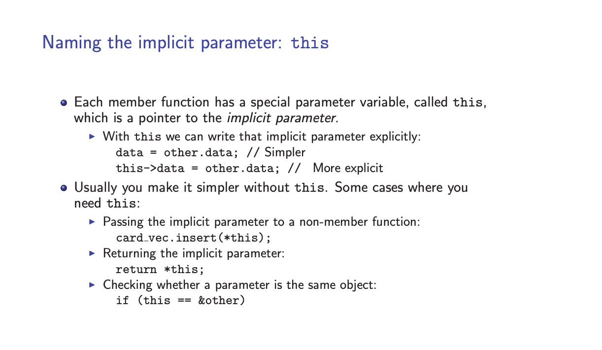 Solved Naming the implicit parameter: this Remember that | Chegg.com
