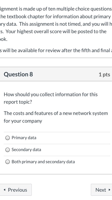 Solved ignment is made up of ten multiple choice questions | Chegg.com