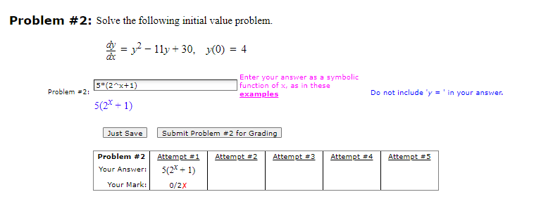 Solved Problem \# 2: Solve the following initial value | Chegg.com