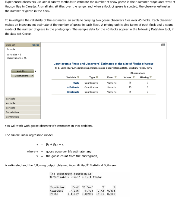 Solved Experienced observers use aerial survey methods to | Chegg.com