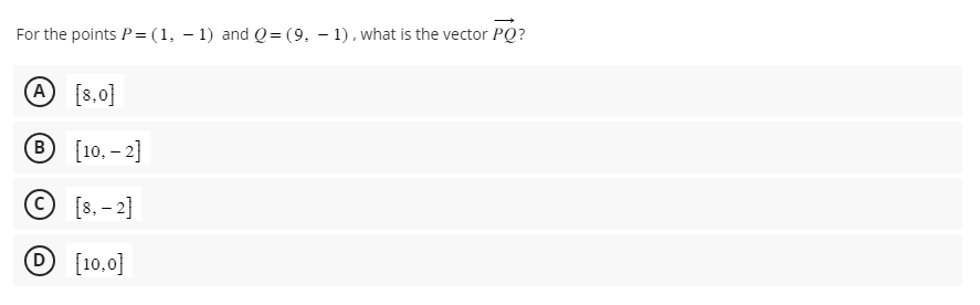 Solved For the points P=(1,−1) and Q=(9,−1), what is the | Chegg.com
