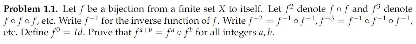 Solved Let f ﻿be a bijection from a finite set x ﻿to itself. | Chegg.com