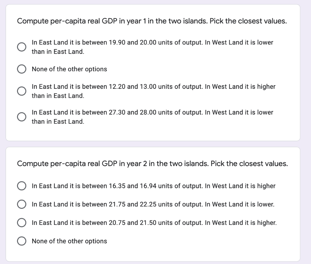 Problem 2 Consider two island countries: East Land | Chegg.com
