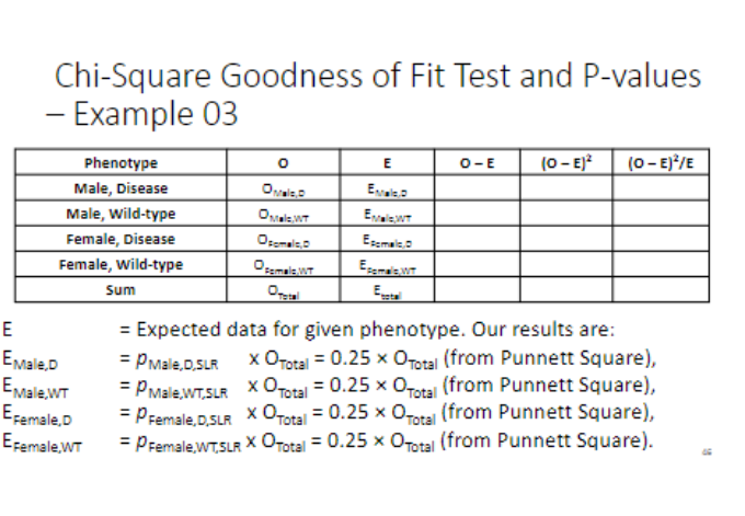 Solved Fill the rest of the Chi-Square Chart in using this | Chegg.com