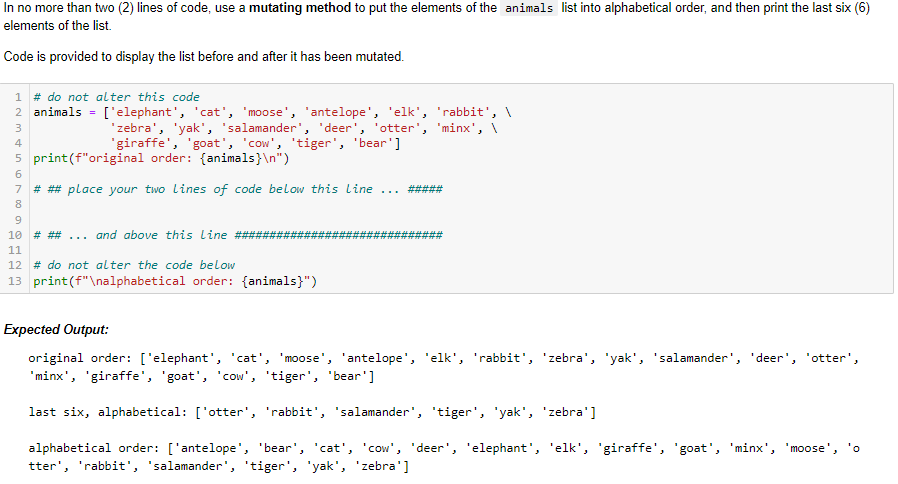 Solved In no more than two (2) lines of code, use a mutating | Chegg.com