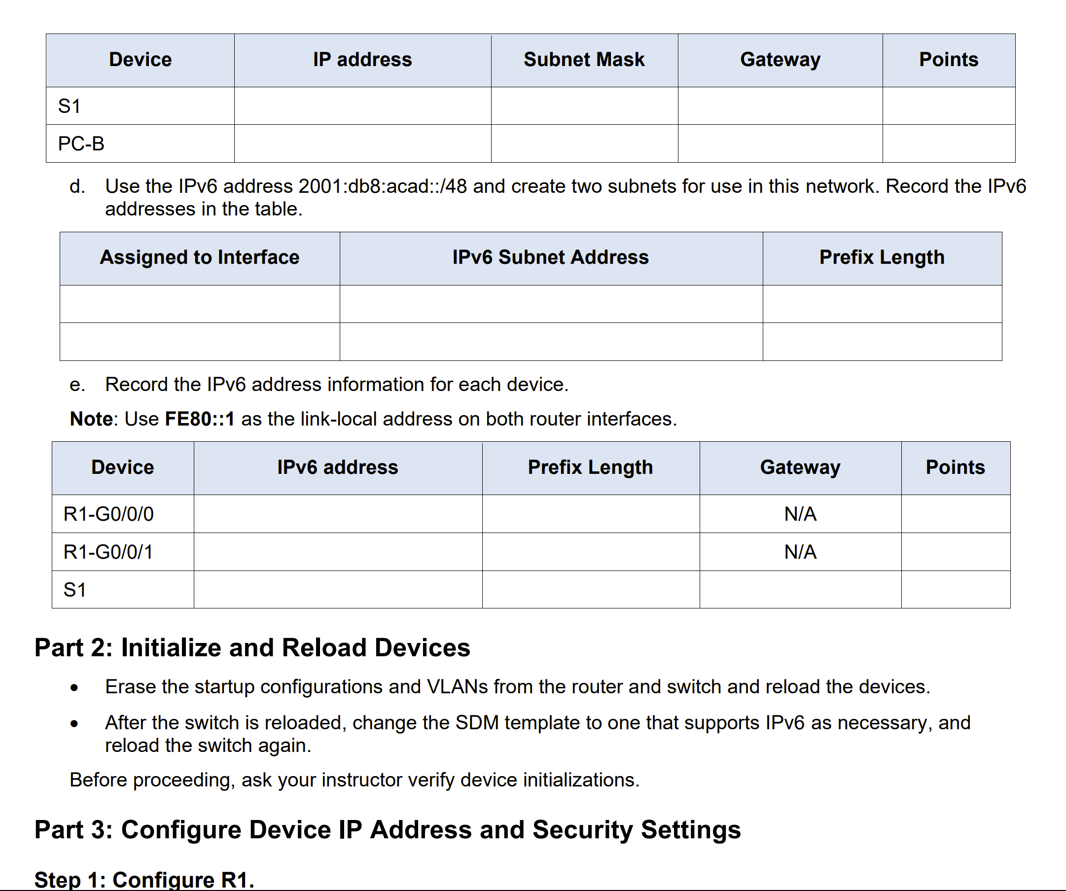 Solved Your instructor will assign one of the IPv4 networks | Chegg.com