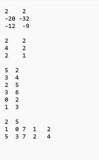 Solved Could you make it so that each outputted matrix has | Chegg.com