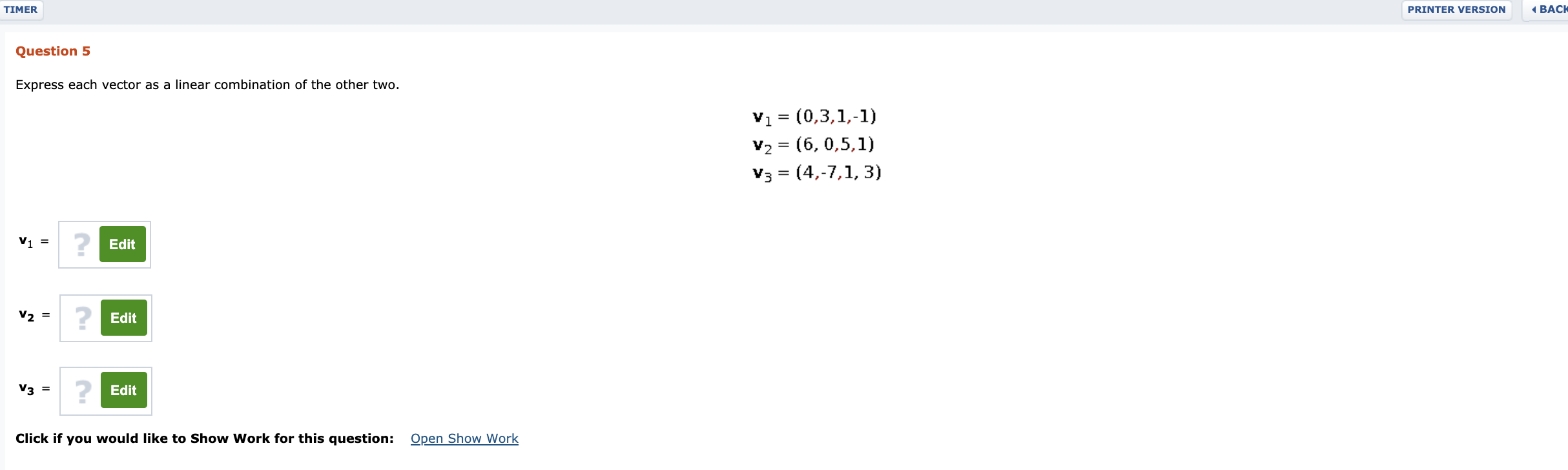 Solved TIMER PRINTER VERSION | Chegg.com