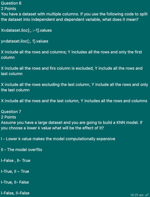 Solved Question 6 2 Points You Have A Dataset With Multiple 