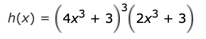 Solved h(x) = (4x2 + 3)º(2x2 + 3) h'(x) = | Chegg.com