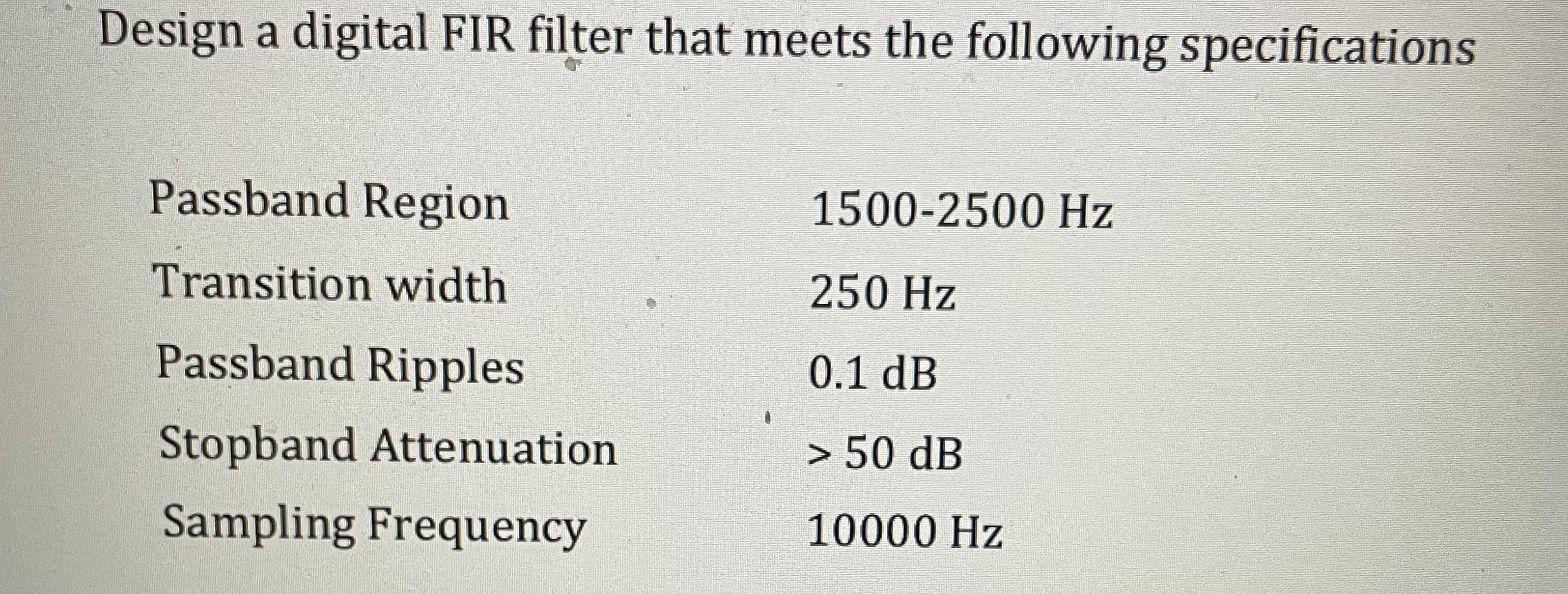 Solved to me • Complete the Filter design using, if | Chegg.com