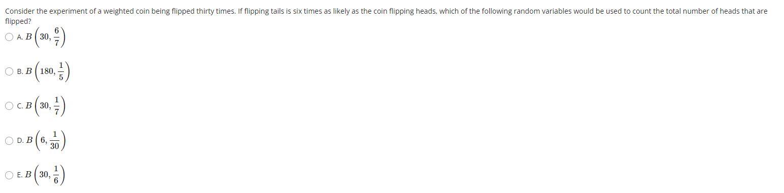 Solved Consider the experiment of a weighted coin being | Chegg.com