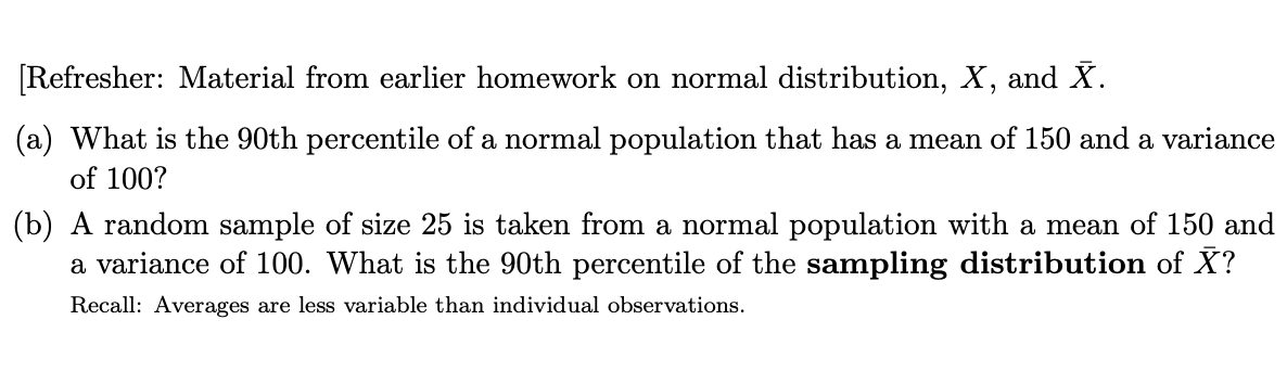 Solved [Refresher: Material from earlier homework on normal | Chegg.com