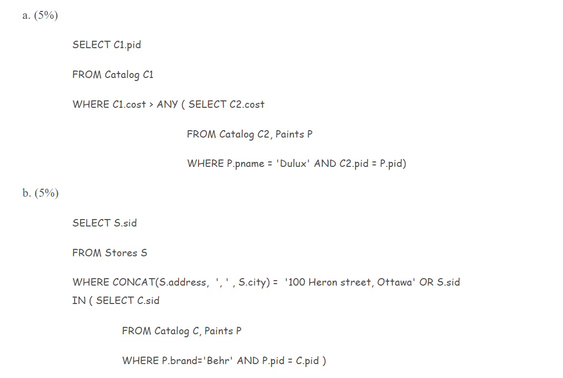 Solved Question 6 (10 points) Consider the following | Chegg.com