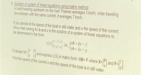 Solved Solution of system of linear equations using matrix | Chegg.com