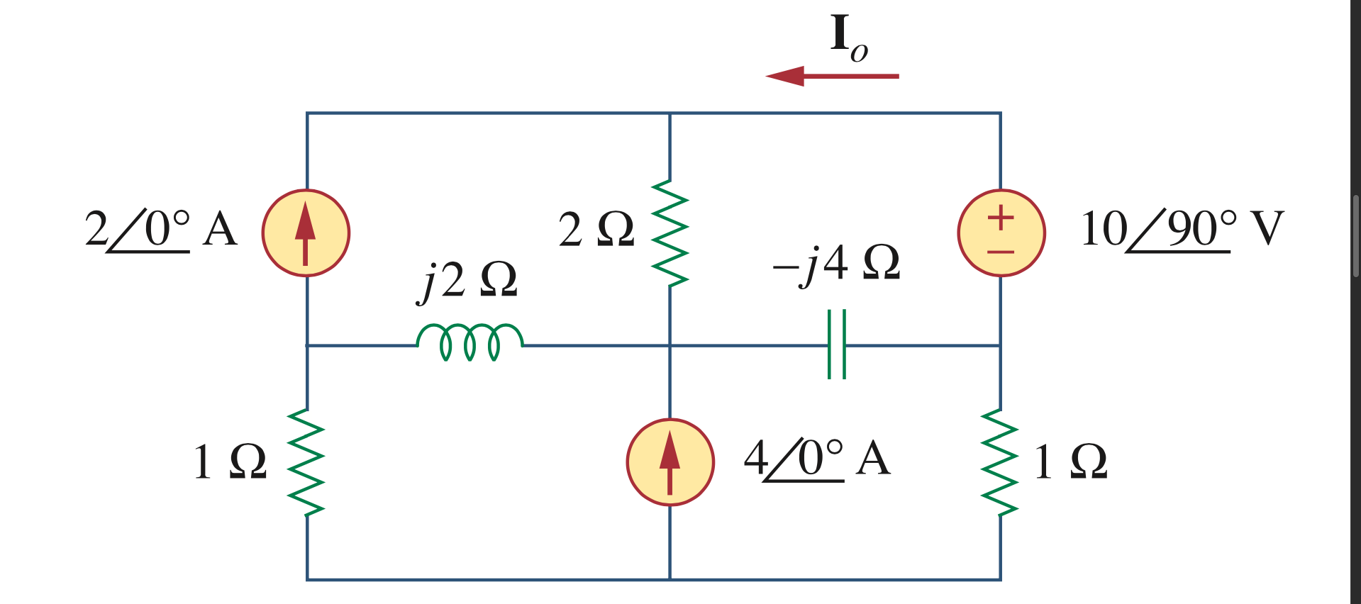Solved What is the magnitude of I0? What is the phase | Chegg.com