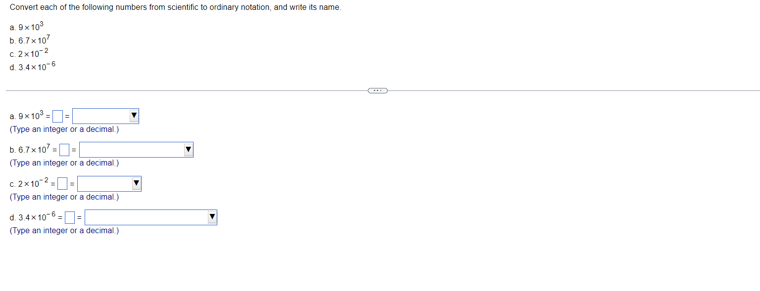 Solved Convert each of the following numbers from scientific | Chegg.com
