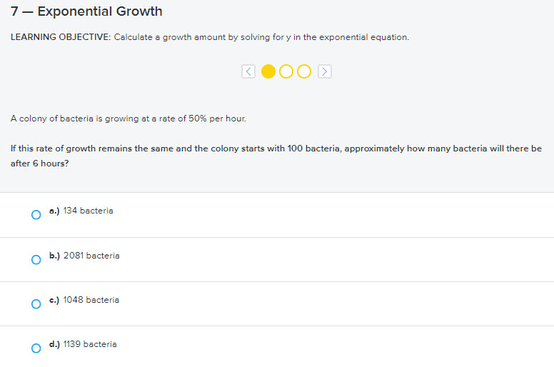 Solved 7 - Exponential Growth LEARNING OBJECTIVE: Calculate | Chegg.com