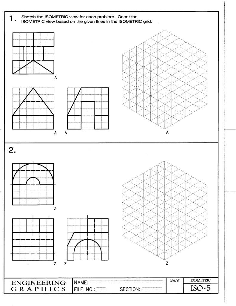 Solved 1. Shetch the ISOMETRIC view for each problem. Orient | Chegg.com