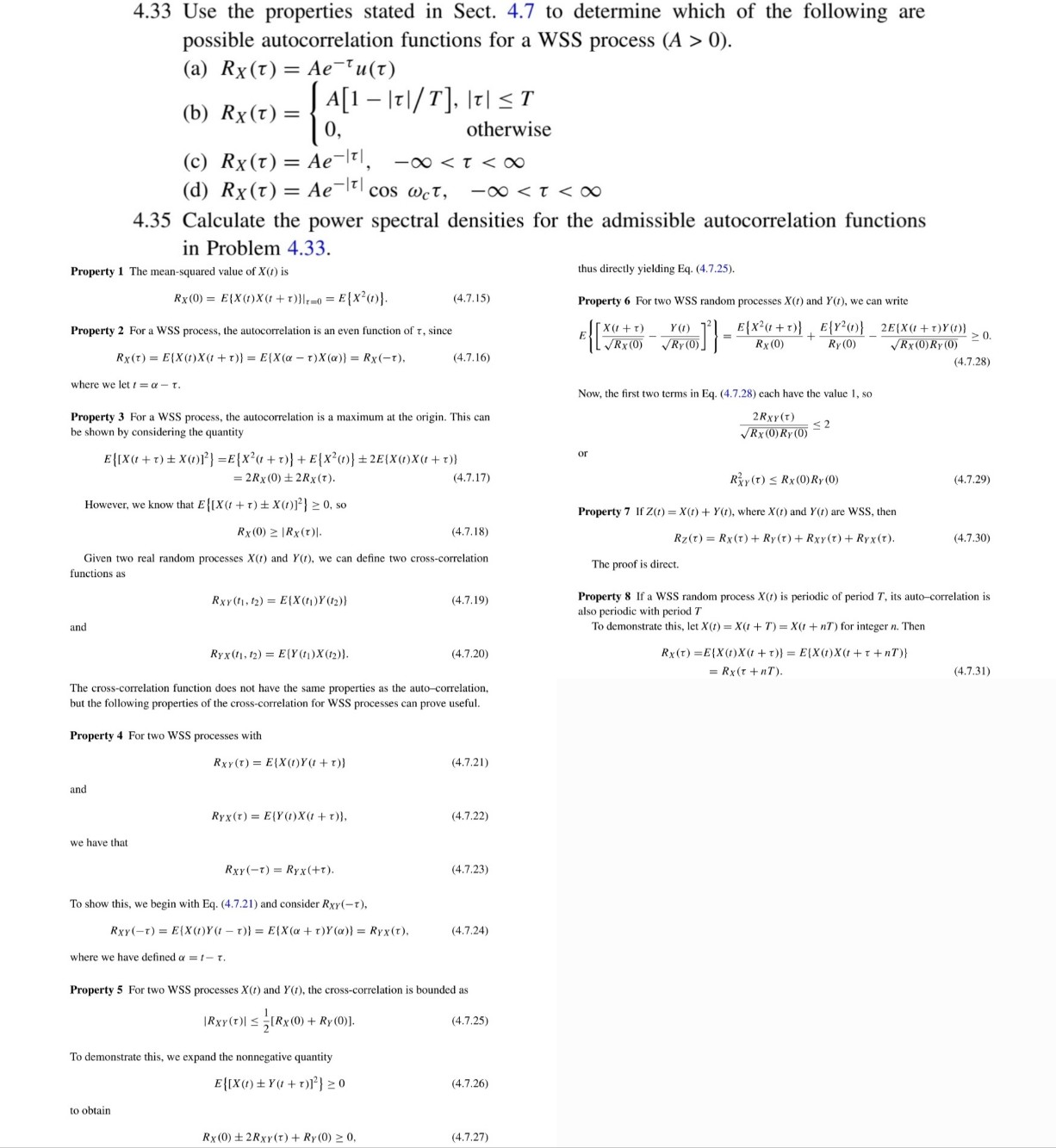 Solved 4.33 Use the properties stated in Sect. 4.7 to | Chegg.com
