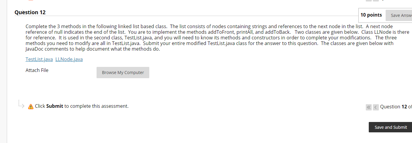 Question 12 10 points Save Answ Complete the 3 | Chegg.com