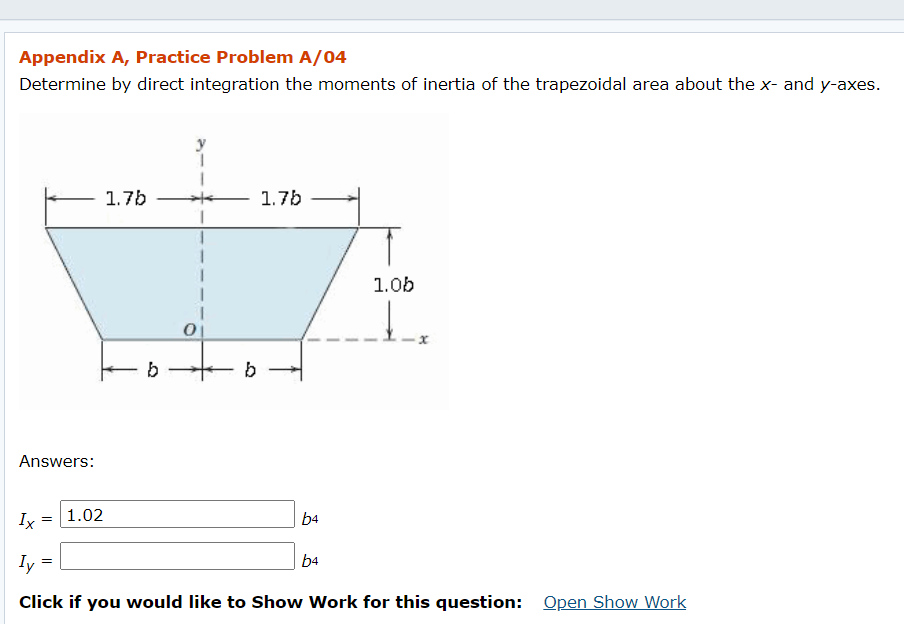 Solved Determine by direct integration the moments of | Chegg.com