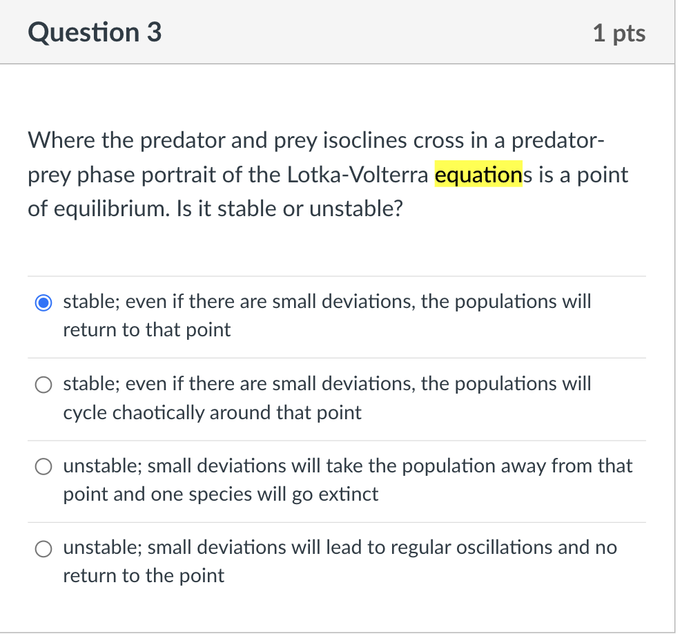 Solved Where the predator and prey isoclines cross in a | Chegg.com