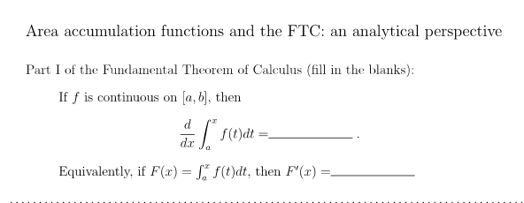 Solved Area accumulation functions and the FTC: an | Chegg.com