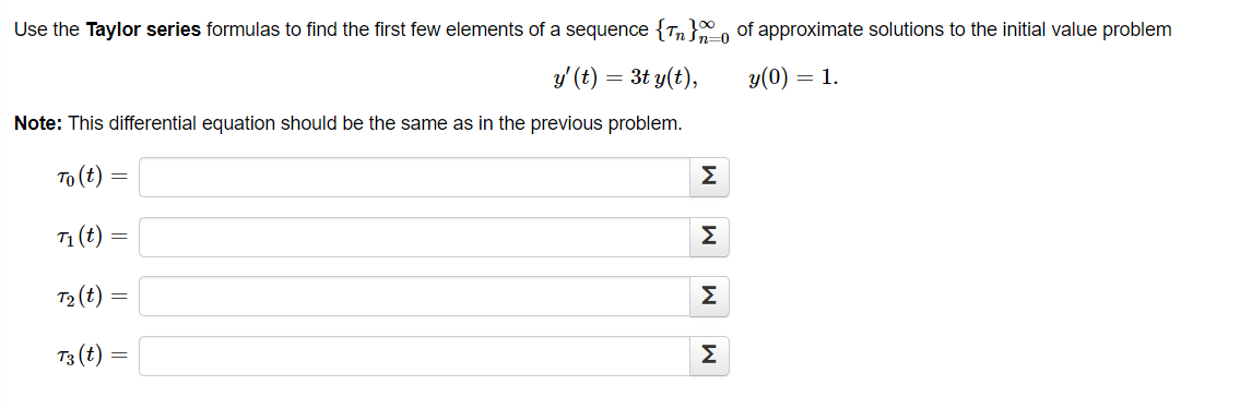 Solved Use the Taylor series formulas to find the first few | Chegg.com
